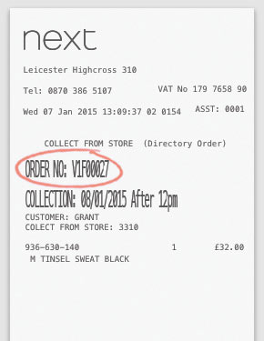 next order tracking | Log in