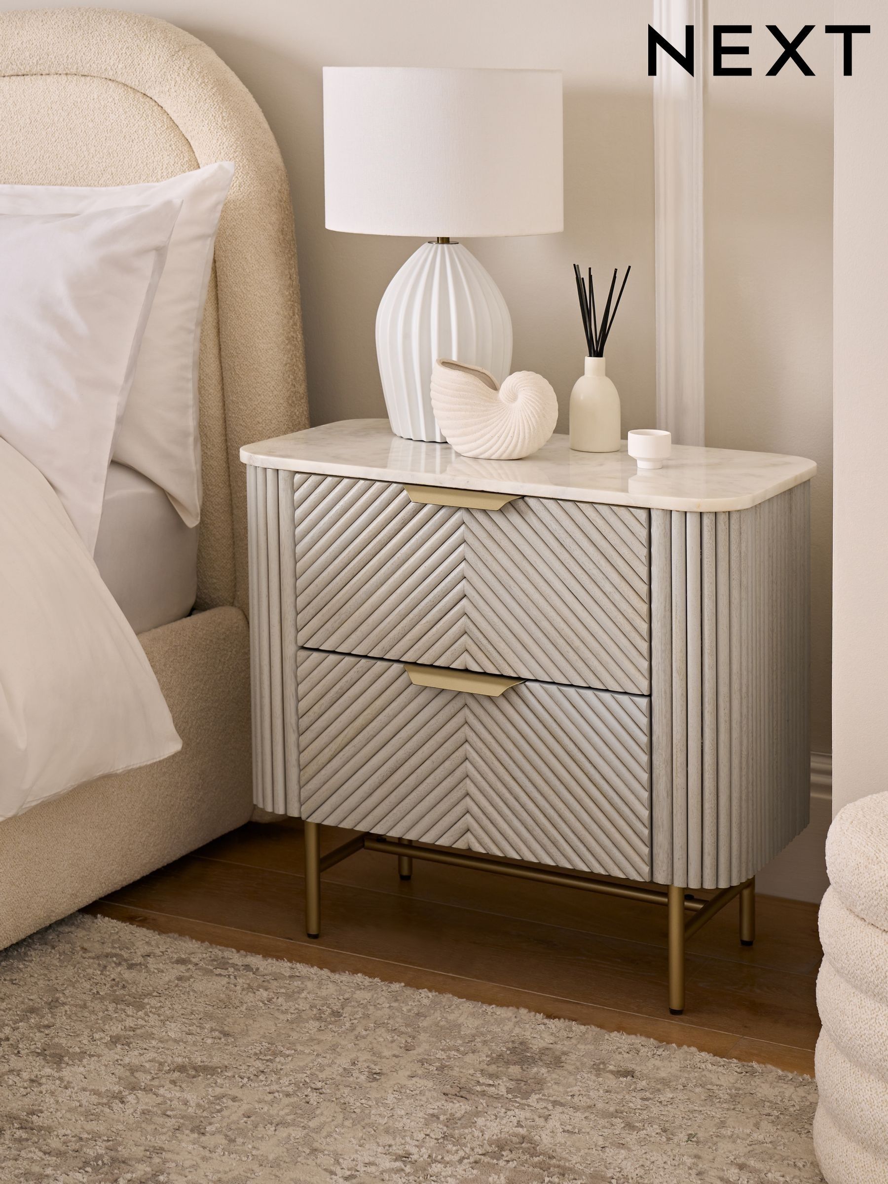 Neutral bedside table store