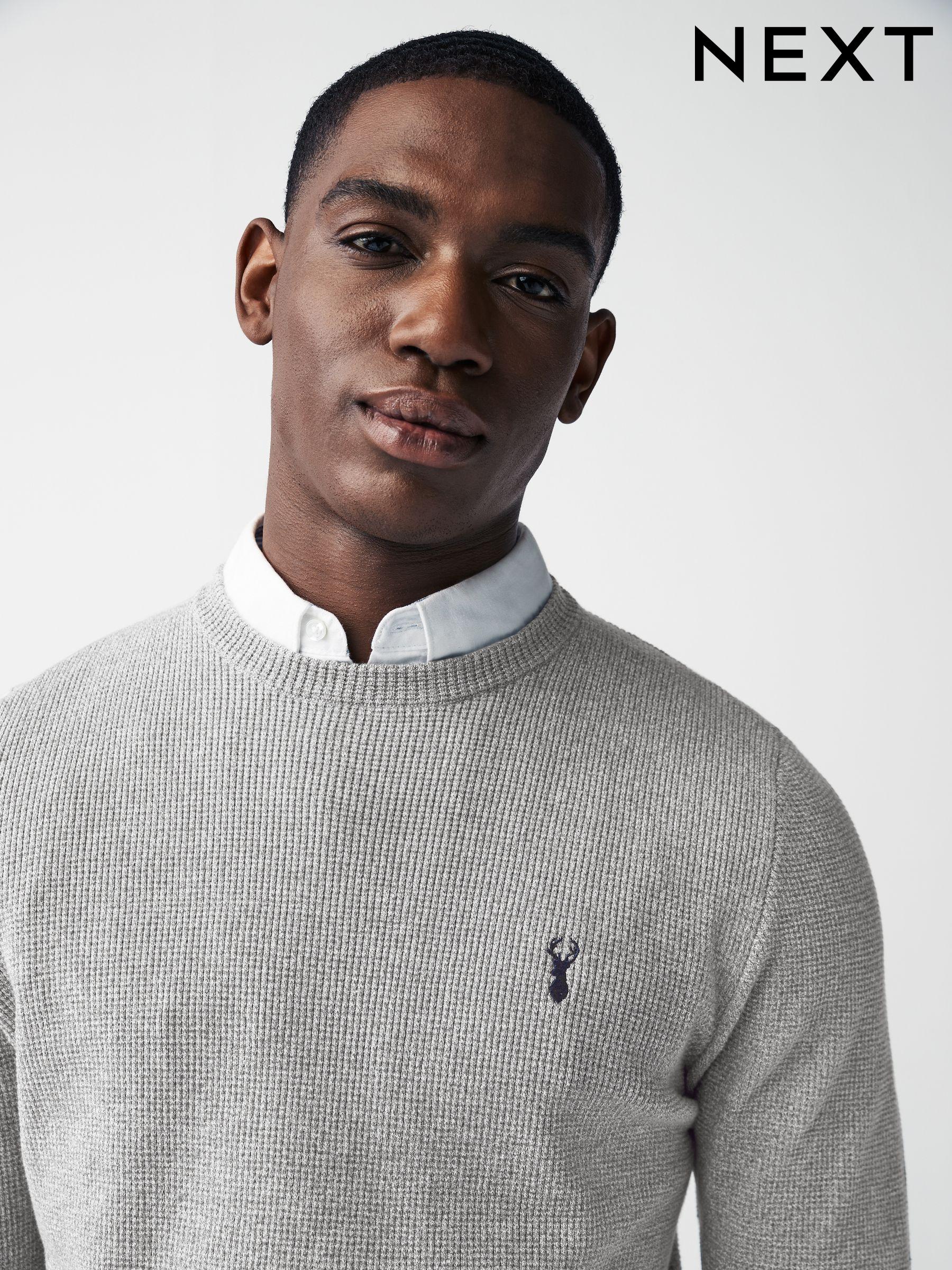Men s Grey Jumpers Jumpers Cardigans Next