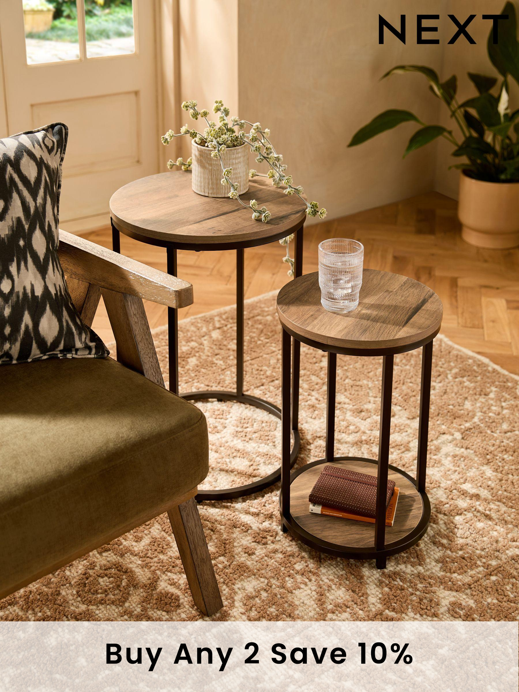 Mirrored nest of tables next store