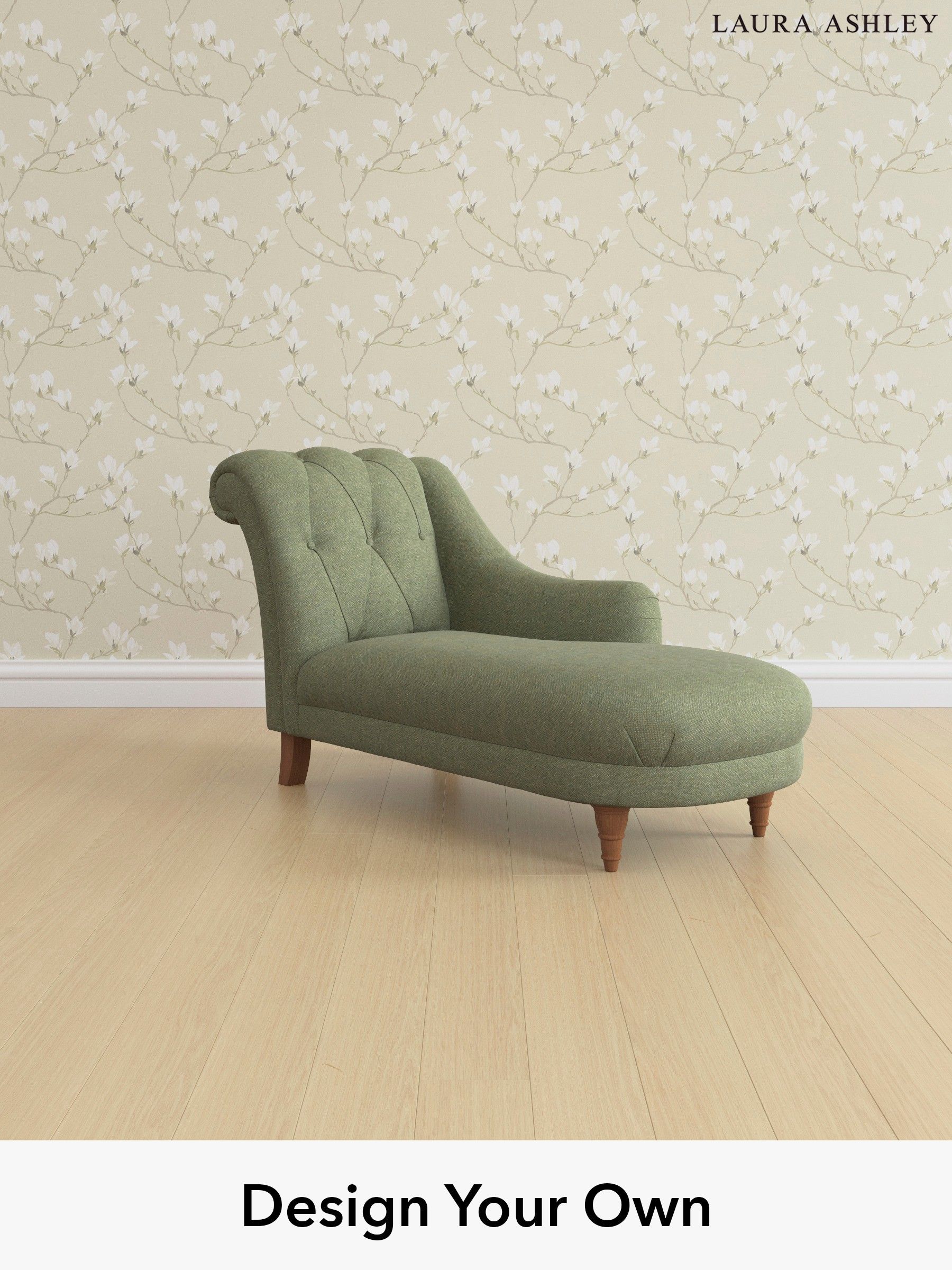Buy Green Fabric Chaise 8 Weeks Lauraashley Online Laura Ashley UK