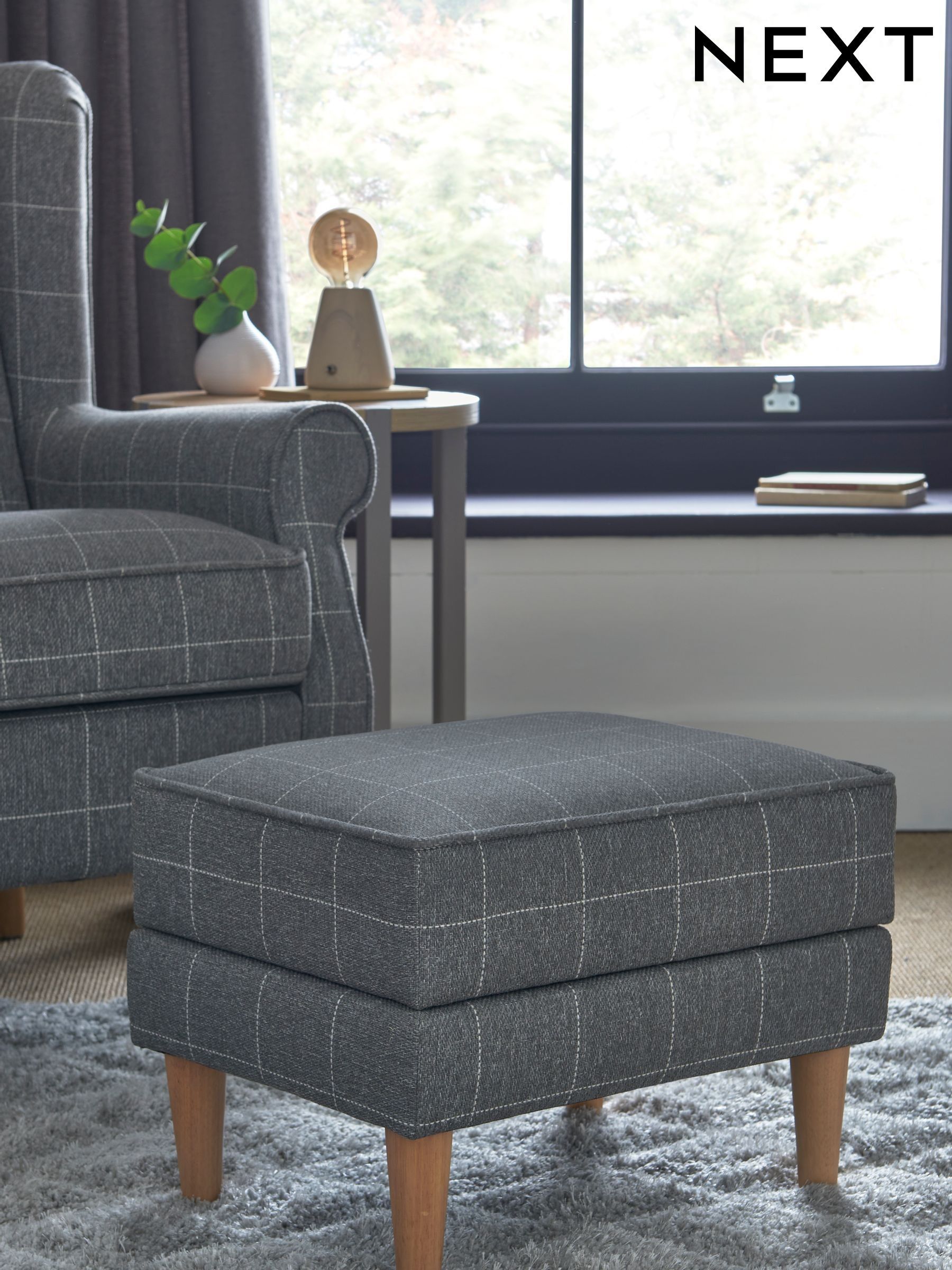 Buy Grey Foot Stool Homeware Livingfurniture Online Next UK