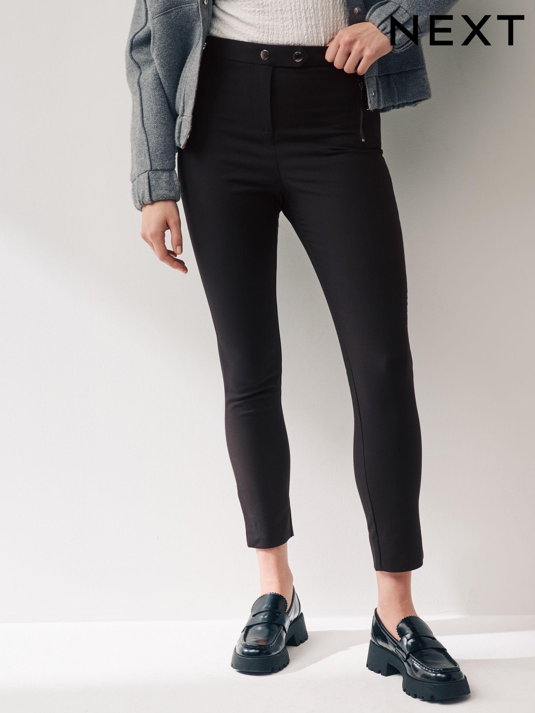 Petite Black Skinny Workwear Trousers Next Oman