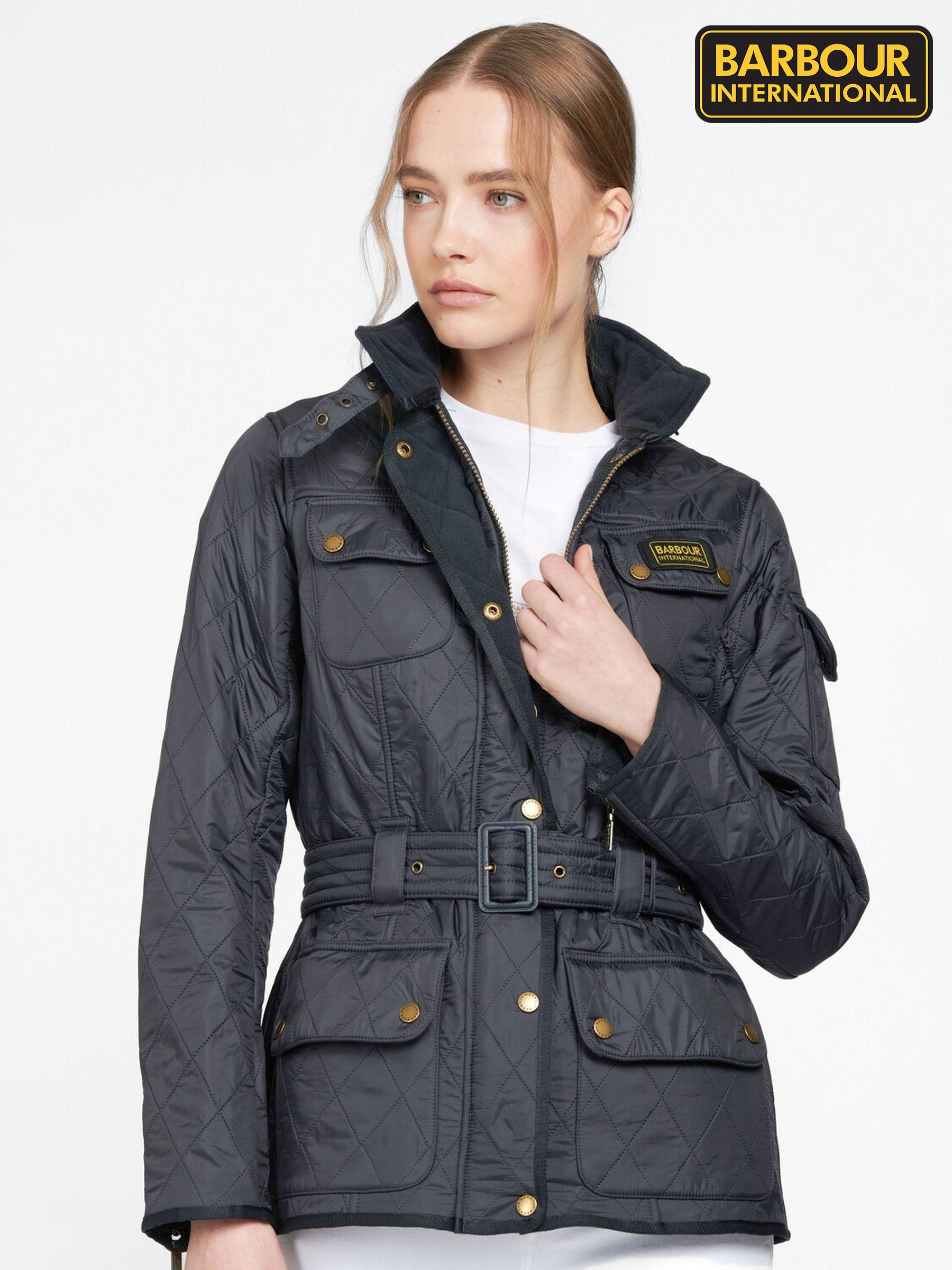 Barbour international jacket womens store