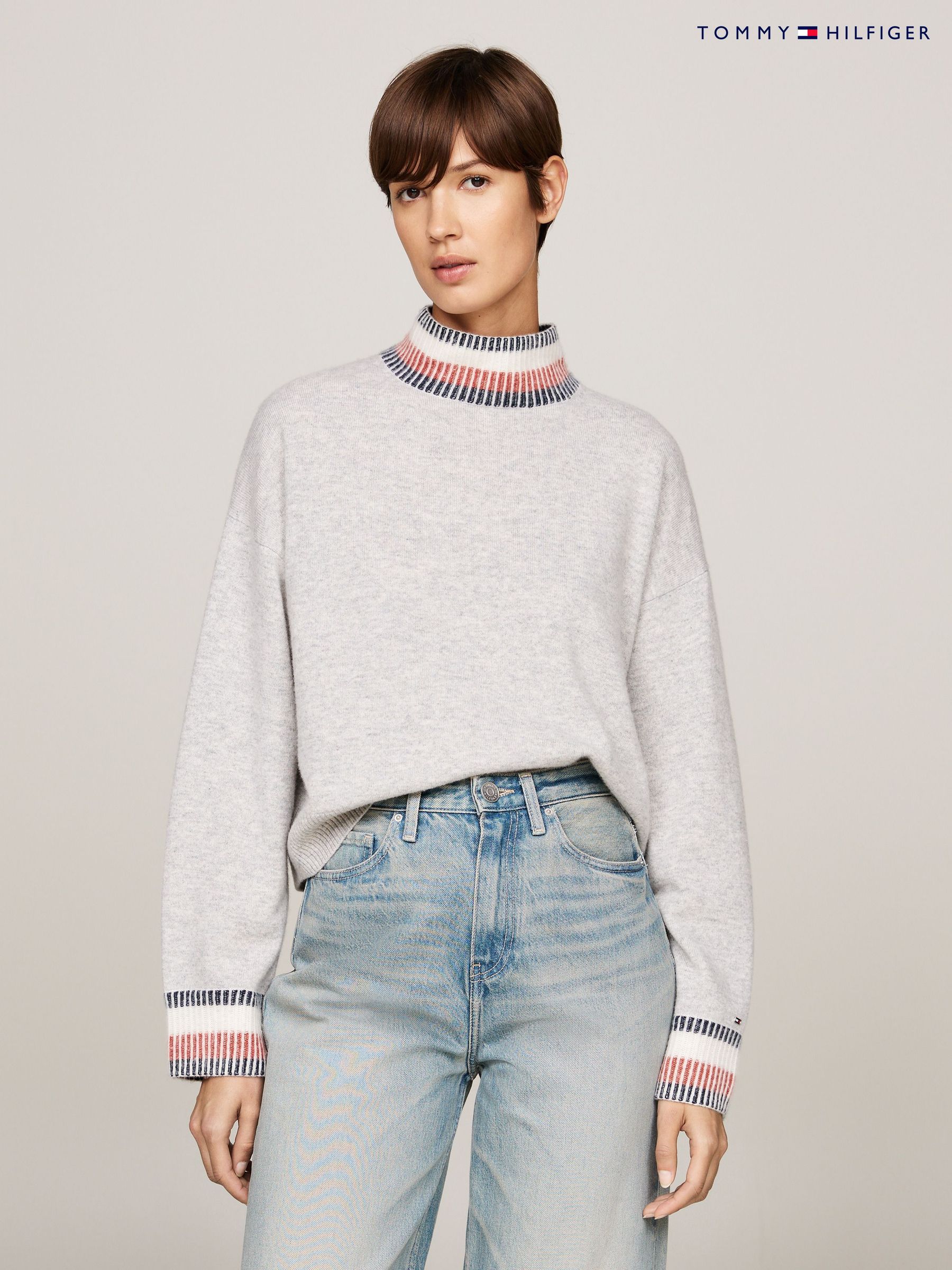 Tommy hilfiger grey sweater women's store