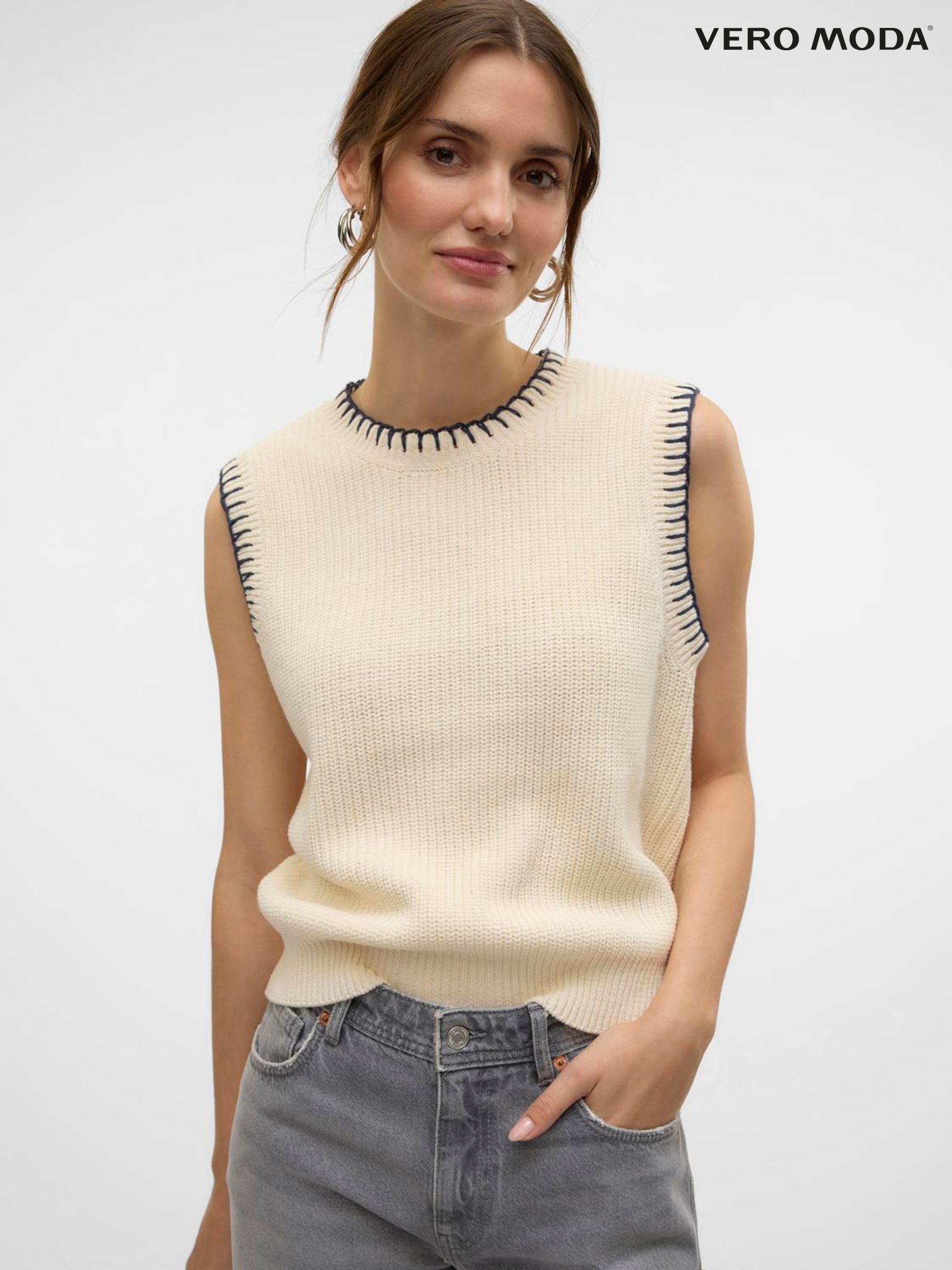 Women s Cream Vests Camisole Pleated Vests Next Ireland