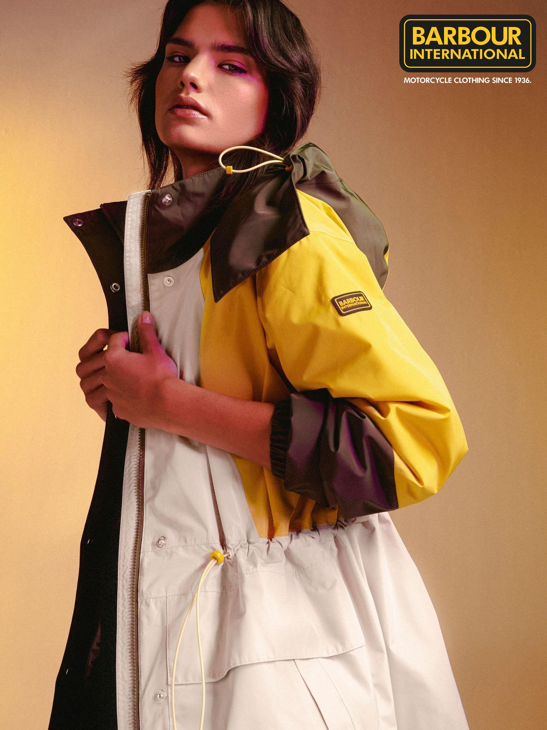 Yellow barbour rain jacket store