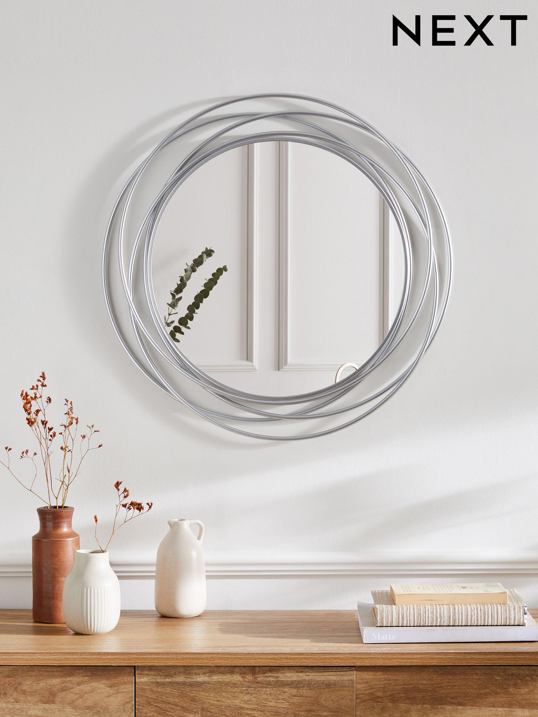 Silver Wall Mirrors Silver Round Wall Mirrors Next
