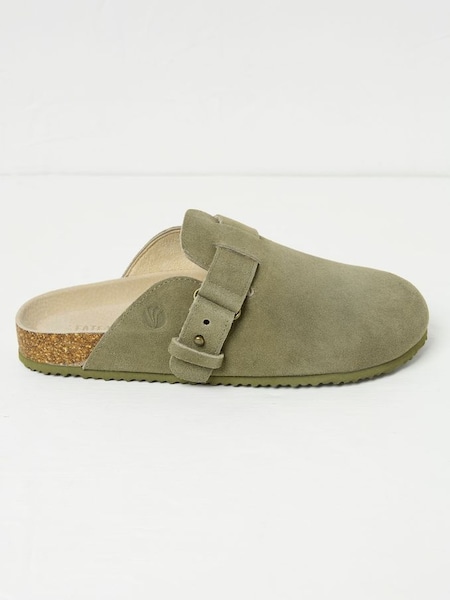Elsie Khaki Green House Shoes (AB4487) | £37.50