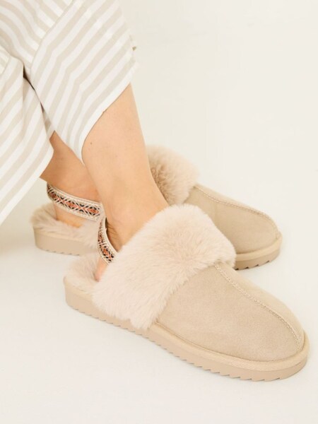 Kaia Natural Strap Slipper (AB4488) | £42.50
