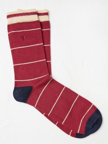 Red Men's Striped Socks (AC3173) | £7.50