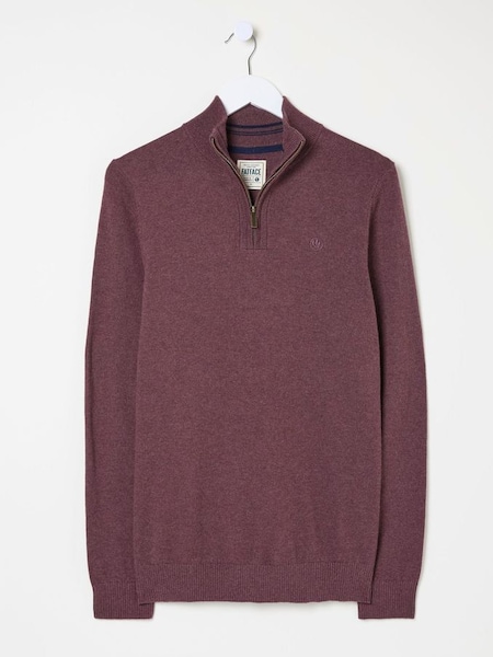 Rye Burgundy Red Half-Neck Jumper (B38971) | £49.50