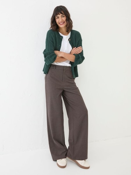 Presley Brown Herringbone Trousers (B98042) | £59