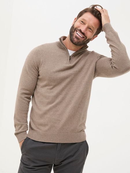 Rye Natural Beige Half-Neck Jumper (E50361) | £49.50