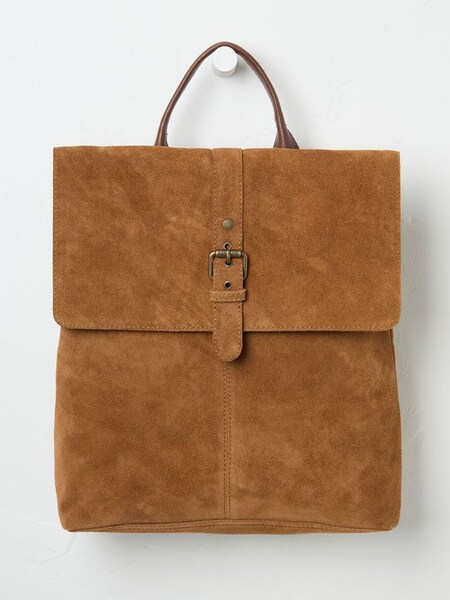 Rue Brown Suede Rucksack (E50622) | £40