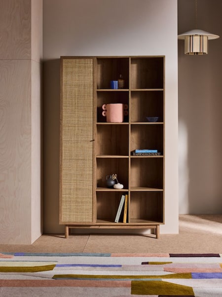 Pavia Rattan Bookcase in Oak Effect (E63239) | £449