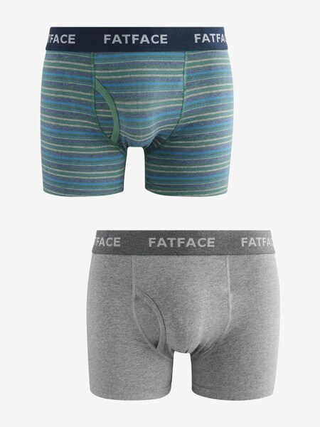 Grey & Green Stripe Classic Boxers 2 Pack (E99503) | £22