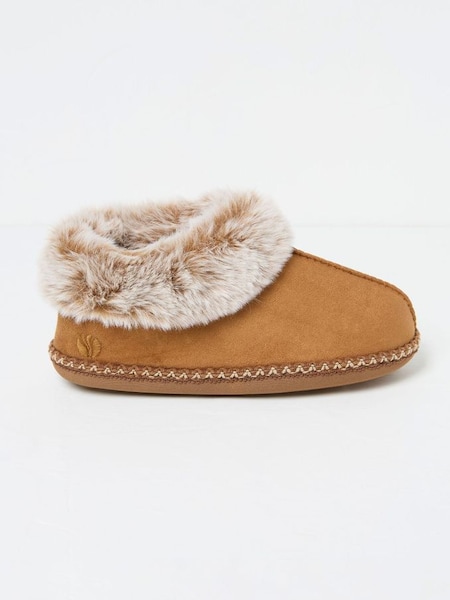 Maia Tan Brown Boots Slippers (Q60549) | £32