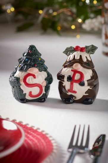 Buy Green Christmas Gonk Salt and Pepper Shakers from Next Ireland