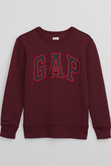 Buy Gap Burgundy Red Crew Neck Logo Sweatshirt from Next Ireland