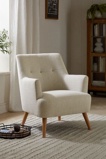 Buy Tweedy Plain Light Natural Carter Armchair from Next Ireland