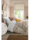 Buy Laura Ashley Antique Pink Washed Cotton Mountney Garden Duvet Cover ...