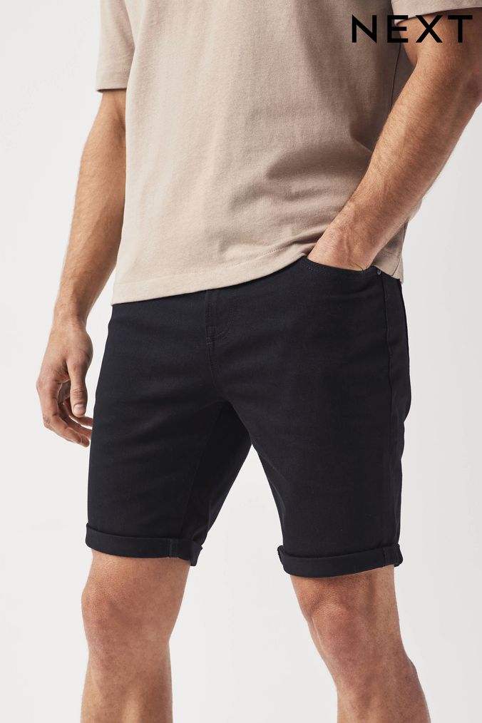Black Jeans Shorts Men
