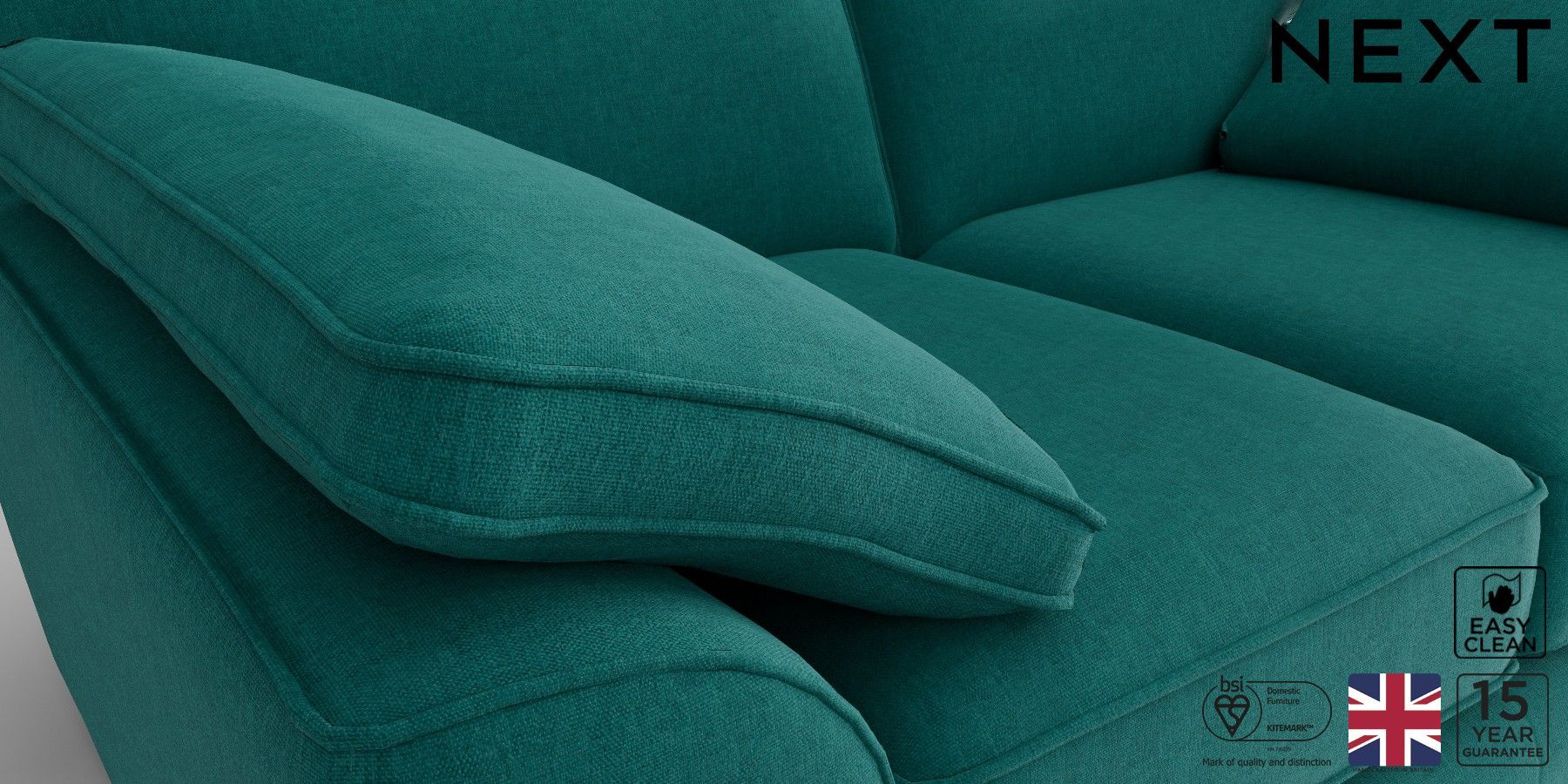 Buy Stamford Grand Relaxed Sit Medium Sofa Fine Chenille Dark Teal ...