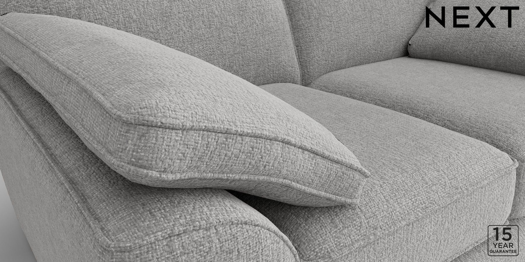 Buy Stamford Grand Relaxed Sit Medium Sofa Chunky Chenille Light Grey ...