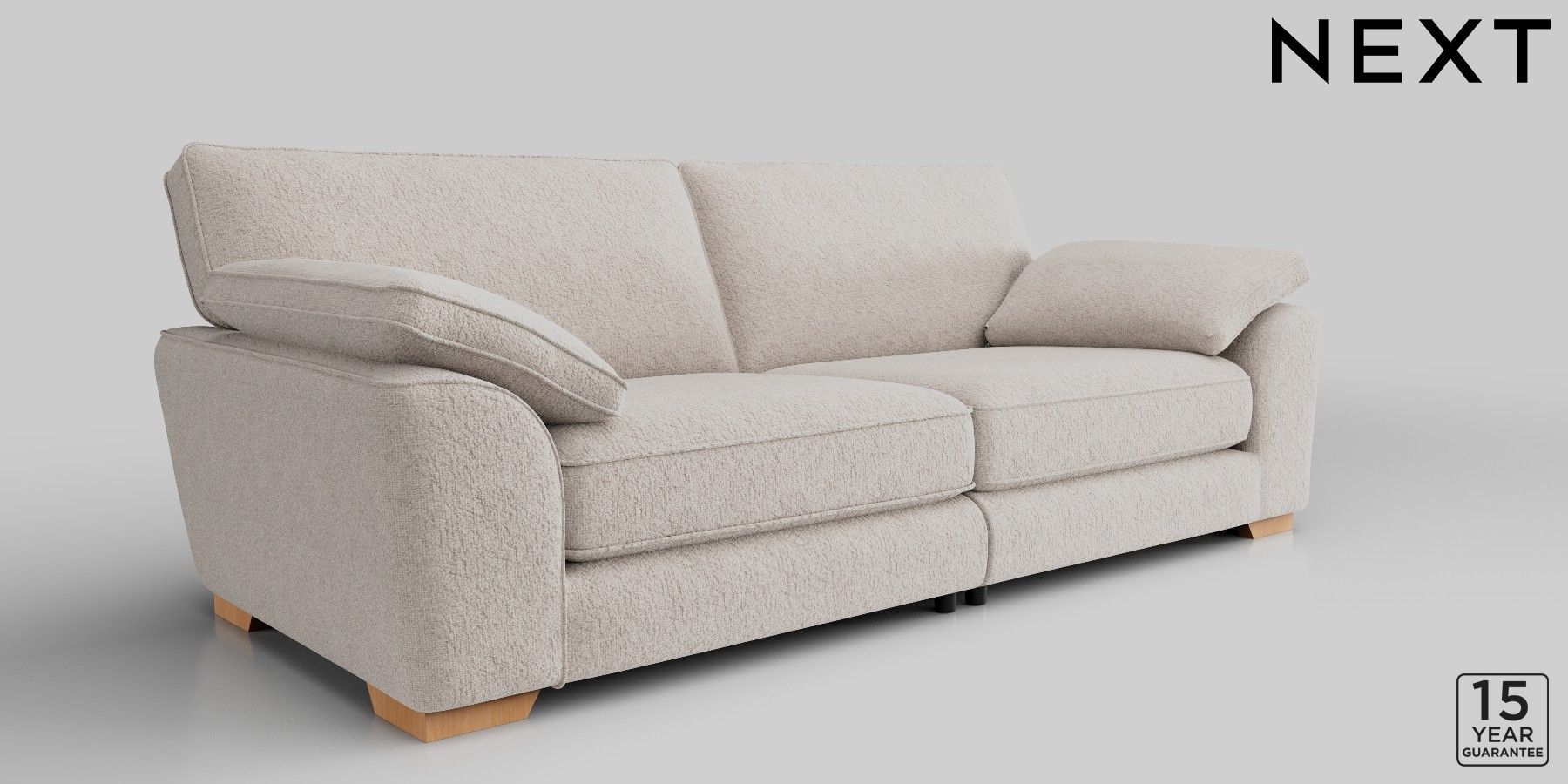 Buy Stamford Grand Relaxed Sit Extra Large Sofa Chunky Chenille Oyster ...