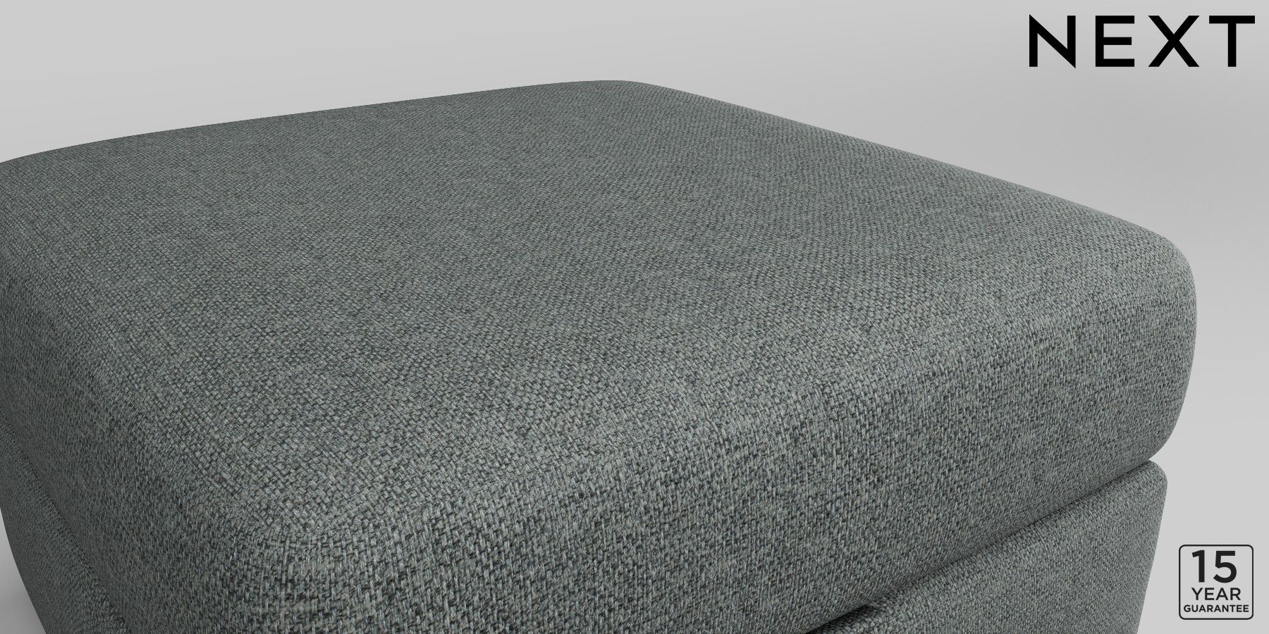 Buy Houghton Deep Relaxed Sit Storage Footstool Chunky Weave Mid Grey ...