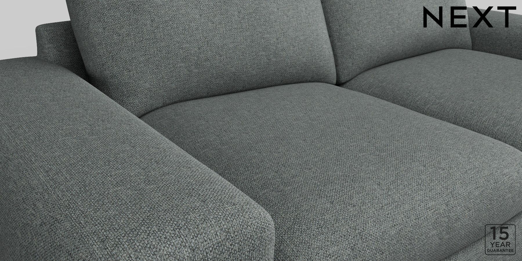 Buy Houghton Deep Relaxed Sit Extra Large Sofa Chunky Weave Mid Grey ...