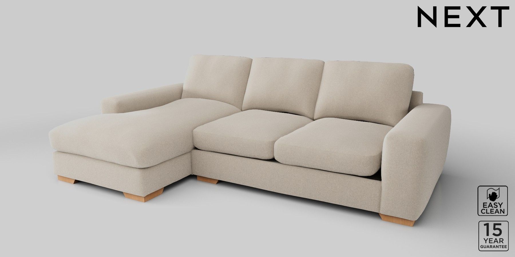 Buy Houghton Deep Relaxed Sit Medium Sofa Chaise - Left Hand Tweedy ...