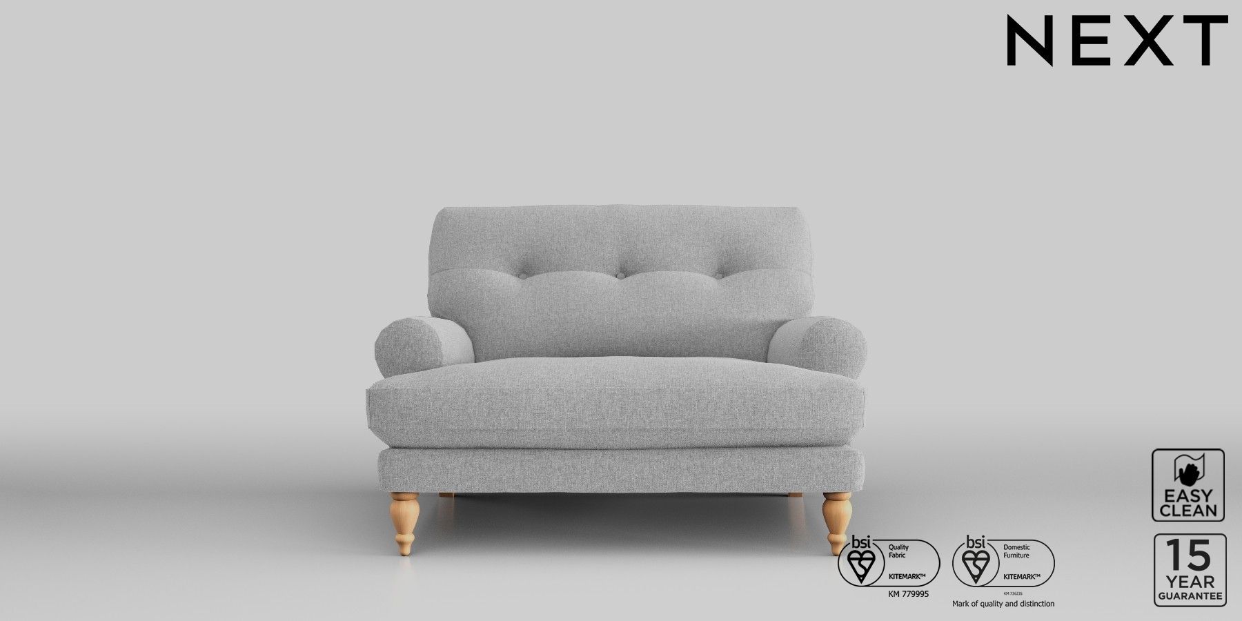 Buy Erin Buttoned Back Deep Relaxed Sit Snuggle Tweedy Blend Light ...