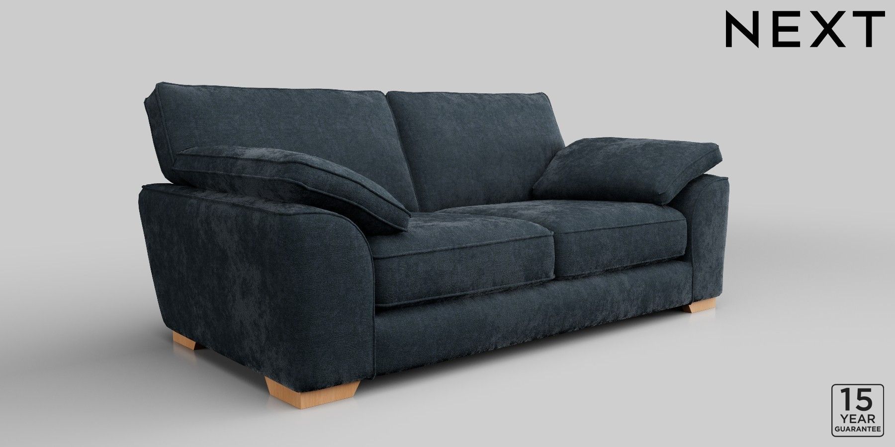Buy Stamford Grand Relaxed Sit Large Sofa Distressed Velour Midnight ...