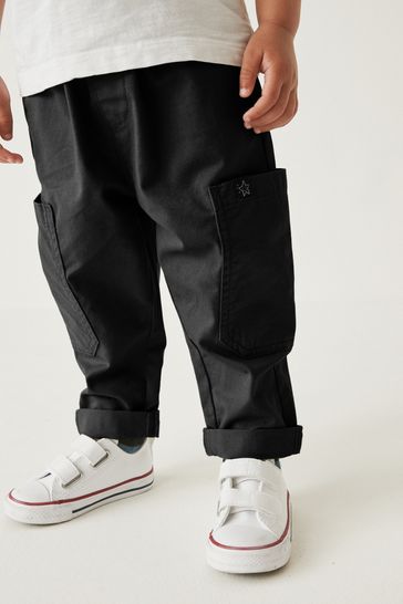 Buy Black Side Pocket Pull-On Trousers (3mths-7yrs) from Next Saudi Arabia