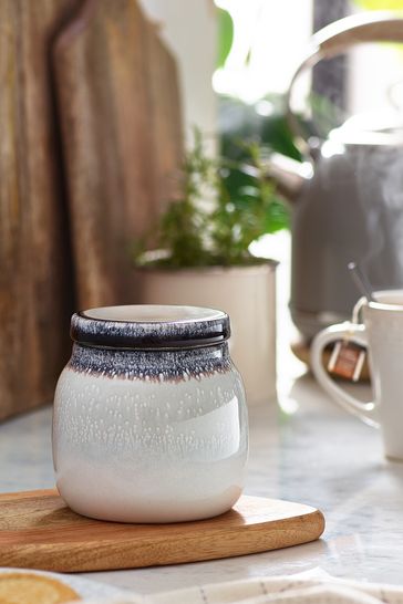 Buy Blue/White Fenton Reactive Glaze Storage Jar from Next Ireland