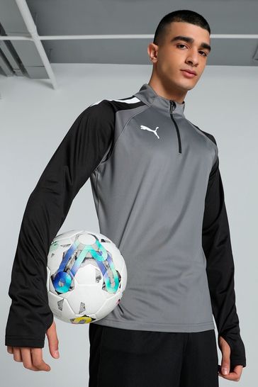 Buy Puma Grey teamLIGA Quarter-Zip Men's Football Top from Next United ...