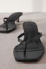 Buy Black Signature Leather Toe Post Heeled Mules from the Next UK ...