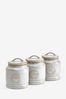 Buy Natural Country Badge Set of 3 Storage Jars Storage Jars from the ...