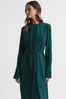 Buy Reiss Phoenix Pleated Long Sleeve Midi Dress from the Next UK ...