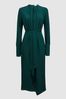 Buy Reiss Phoenix Pleated Long Sleeve Midi Dress from the Next UK ...