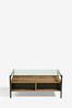 Buy Dark Bronx Oak Effect Glass Coffee Table from the Next UK online shop