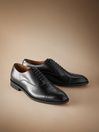 Buy Black Standard Fit Signature Leather Sole Oxford Toe Cap Shoes from ...