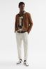 Buy Reiss Tobacco Riley Suede Zip-Through Jacket from the Next UK ...