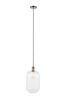 Buy Pacific Clear Abigail Ribbed Glass Tall Pendant Ceiling Light from ...