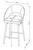 Buy Tweedy Plain Light Natural Black Leg Hewitt Fixed Height Bar Stool ...