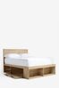 Buy Light Oak Effect Bronx Platform Bed Frame with Storage from the ...