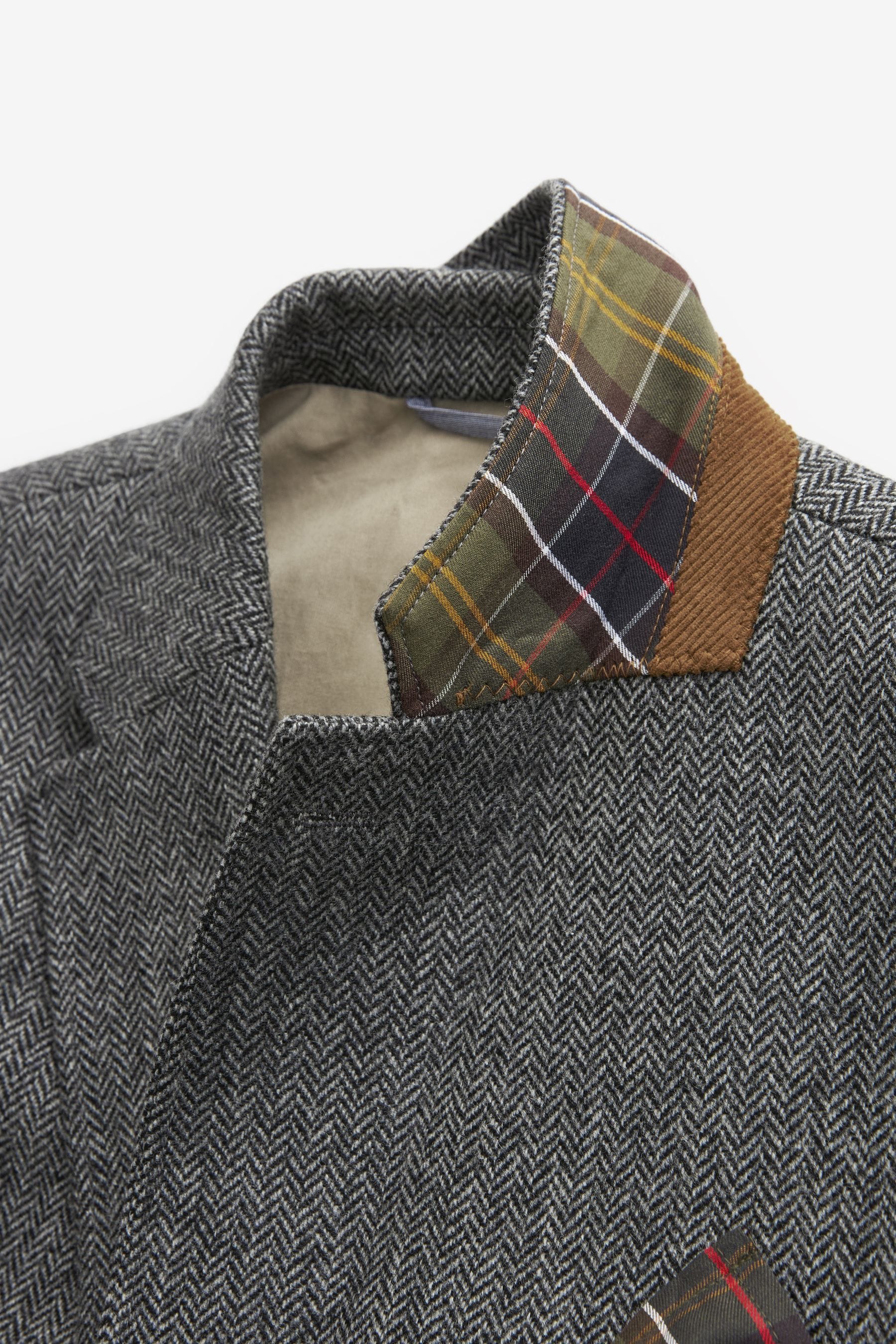 Buy Barbour® Grey Herringbone Suit Jacket from the Next UK online shop