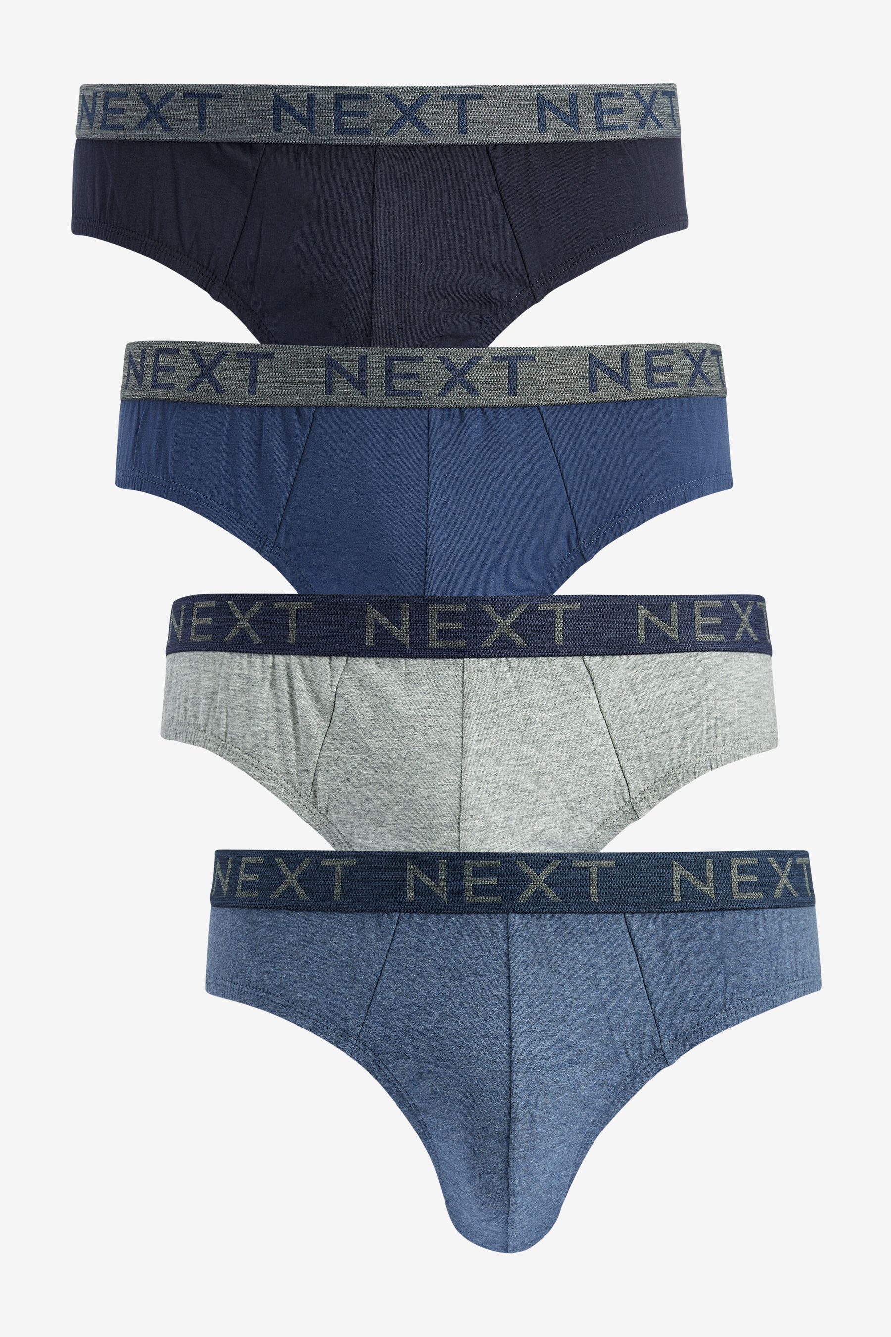 Buy Blue 4 pack Cotton Rich Briefs from the Next UK online shop